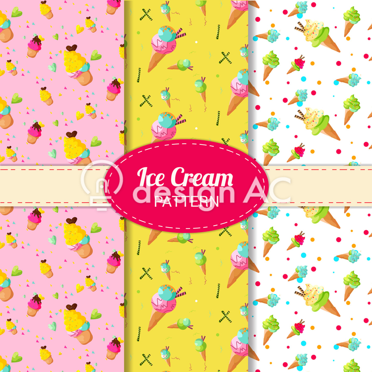 Ice cream pattern 327 - Free Download - templateAC