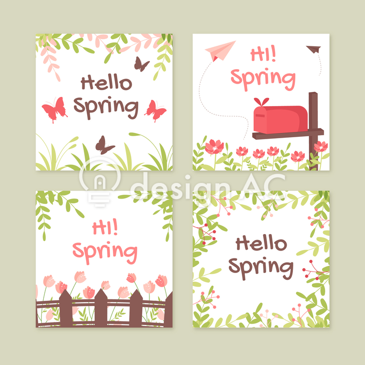 Spring card 1691 - Free Download - templateAC