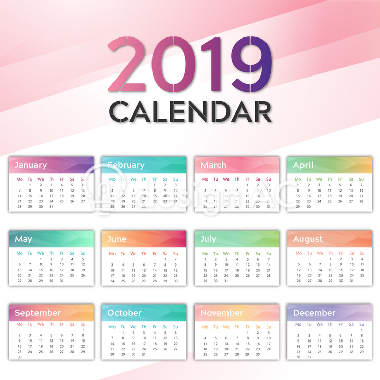 Gradient calendar 467 - Free Download - templateAC