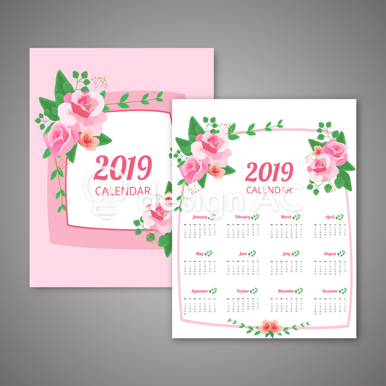 Flower calendar 1056 - Free Download - templateAC