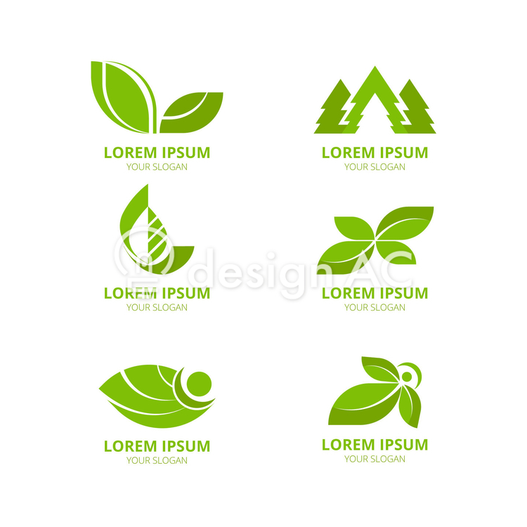 Green logo set 566 - Free Download - templateAC