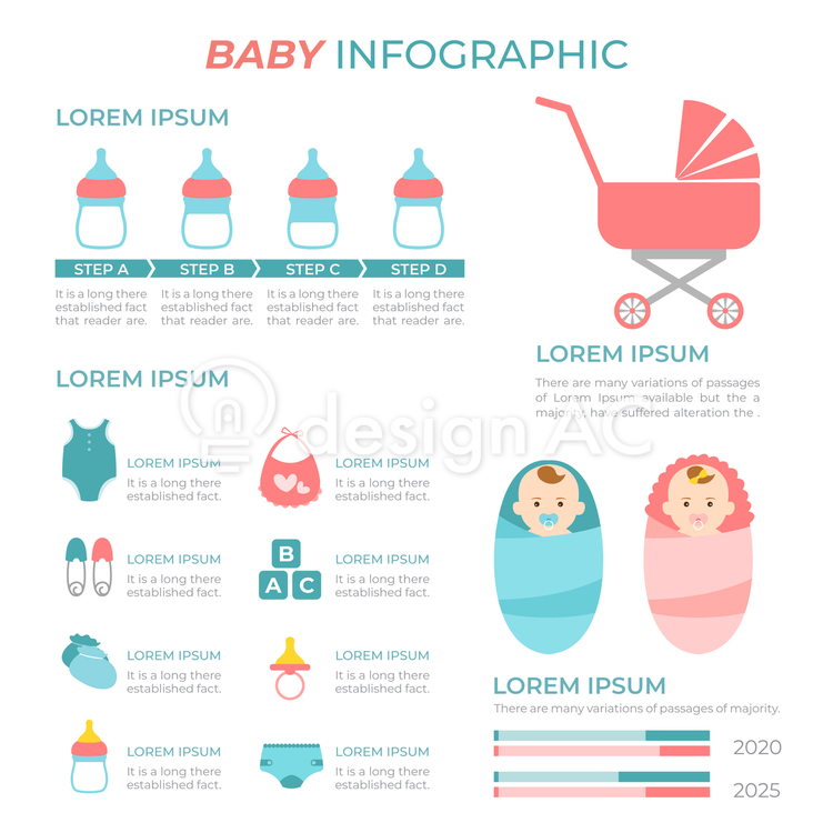 Baby infographics 1906 - Free Download - templateAC
