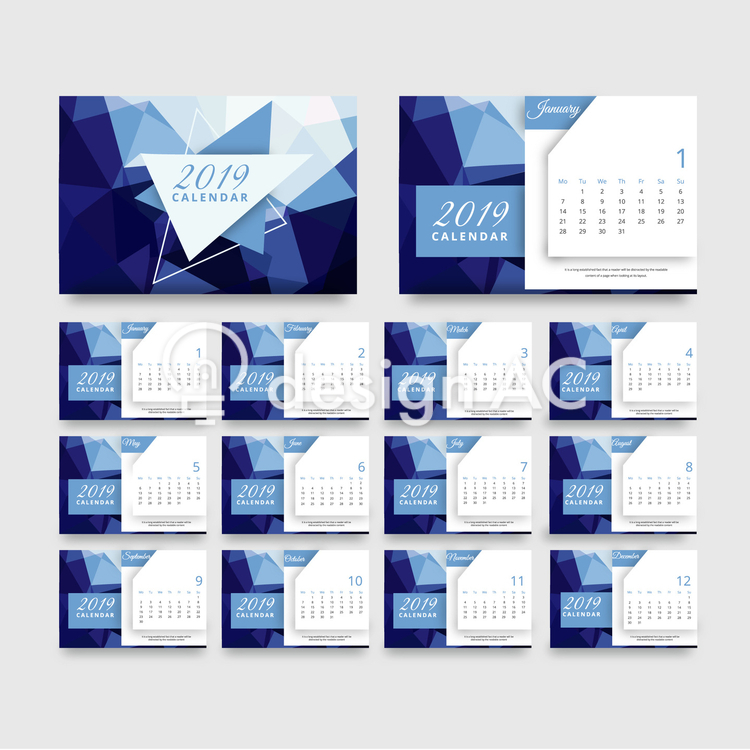Geometric pattern calendar 468 - Free Download - templateAC