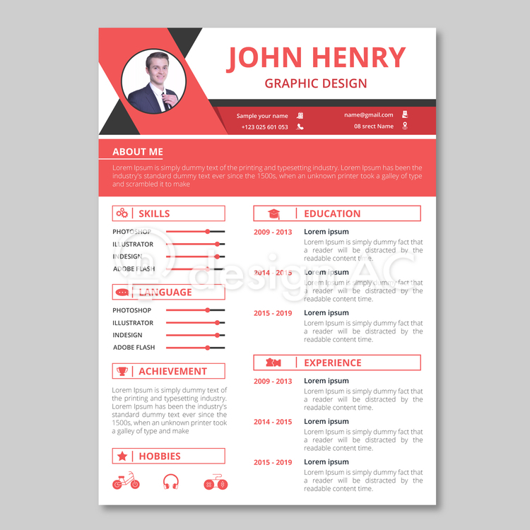 Color resume 989 - Free Download - templateAC