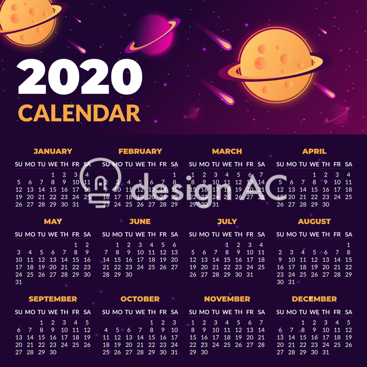 2020 calendar 1473 - Free Download - templateAC