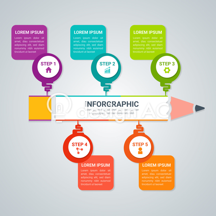 Pencil infographic 158 - Free Download - templateAC