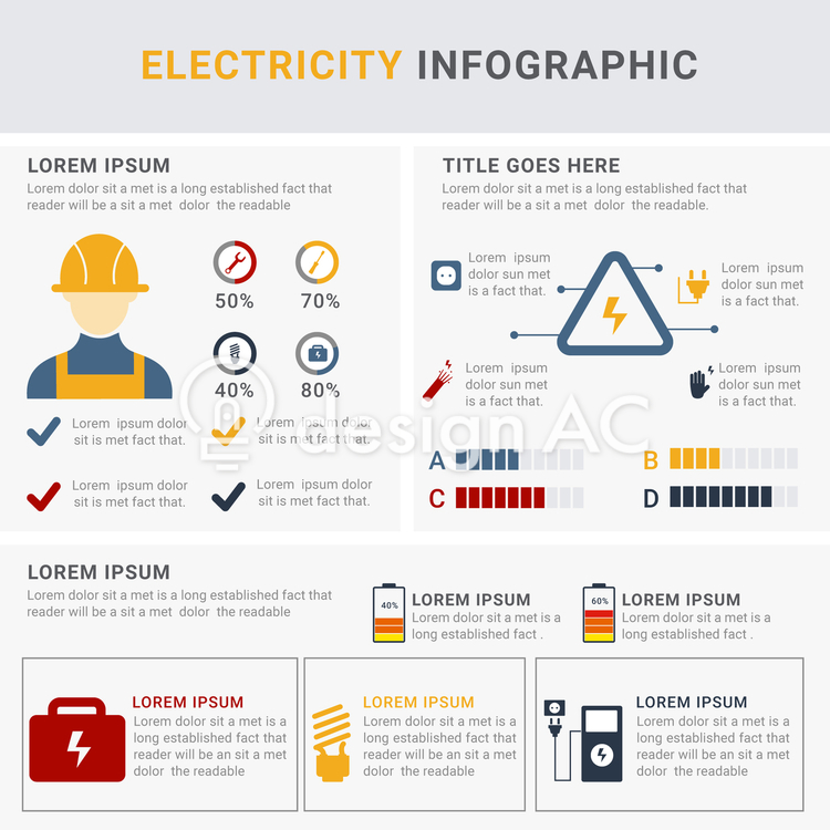 Electricity infographics 1902 - Free Download - templateAC