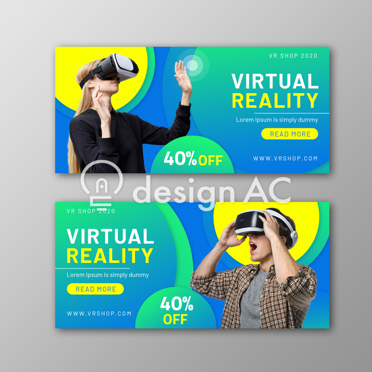 Virtual reality banners 1870 - Free Download - templateAC