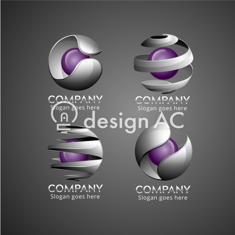 Spherical logo set 575 - Free Download - templateAC