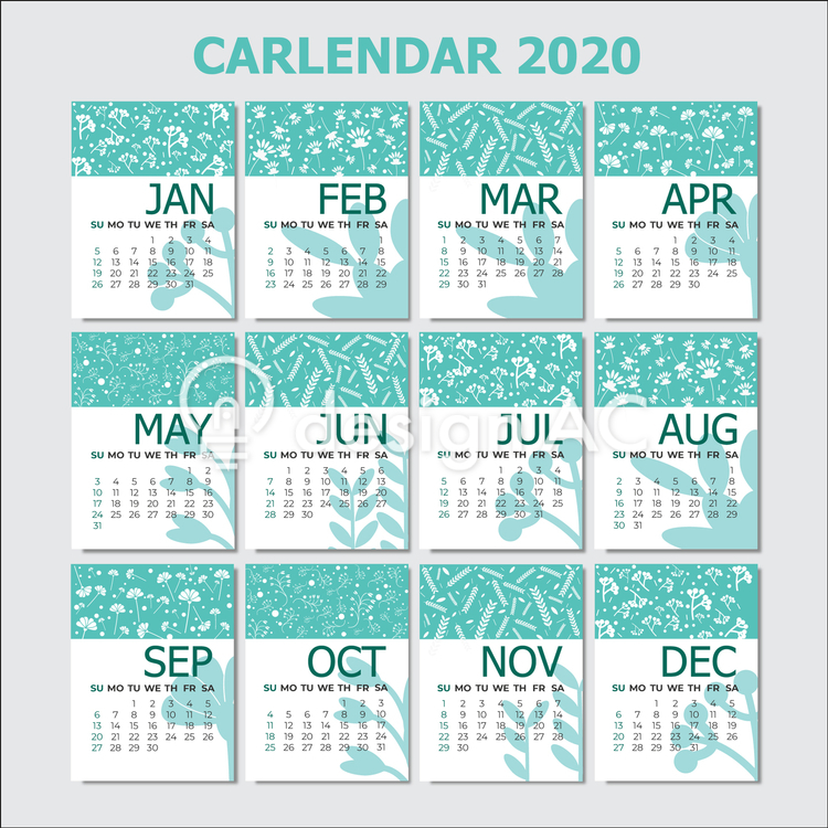 Flower calendar 1264 - Free Download - templateAC