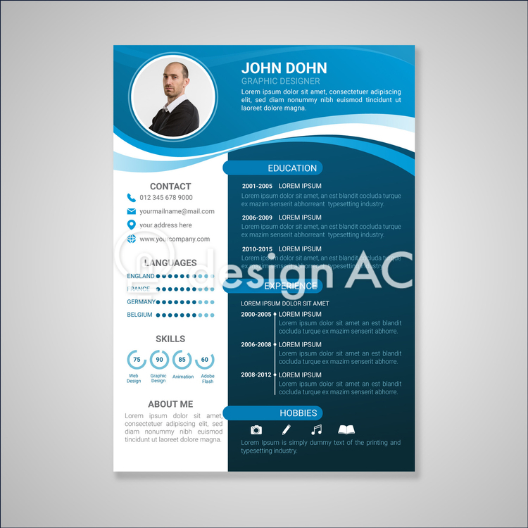 Blue resume 295 - Free Download - templateAC