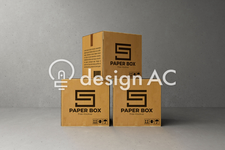 Cardboard mockup 2450 - Free Download - templateAC