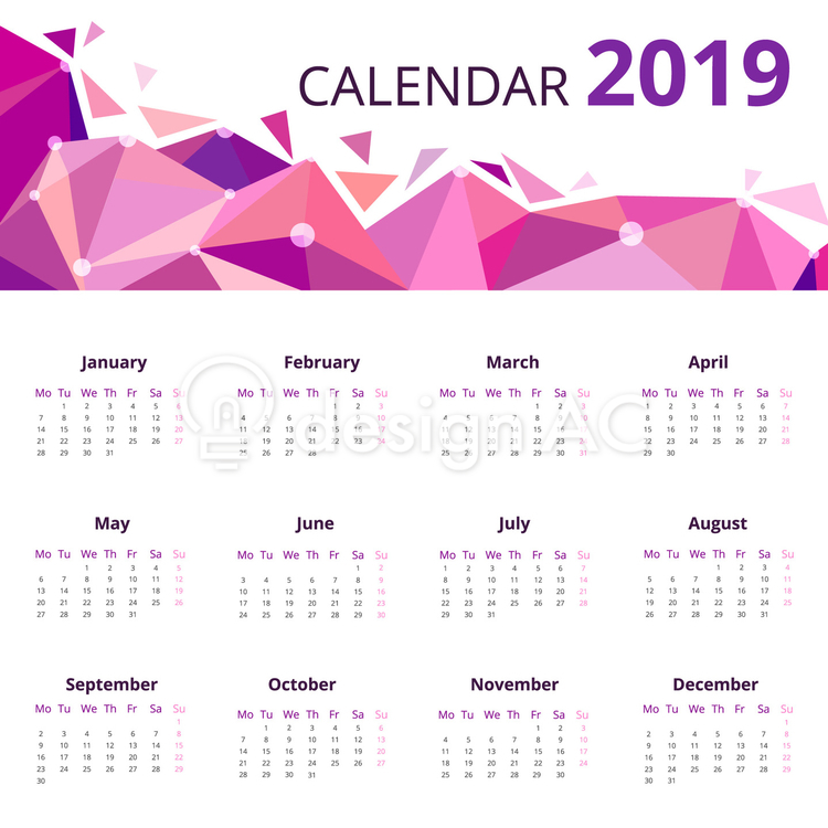 Geometric pattern calendar 475 - Free Download - templateAC