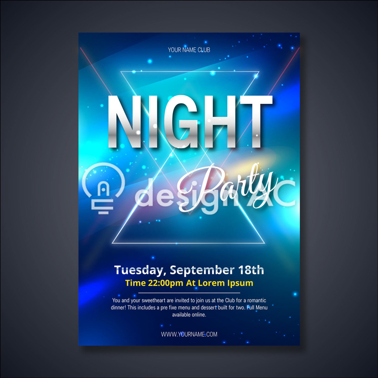 Poster / Night Party 733 - Free Download - templateAC