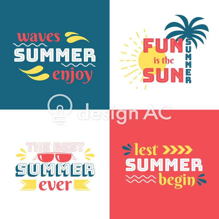 Four summer wind logos 175 - Free Download - templateAC