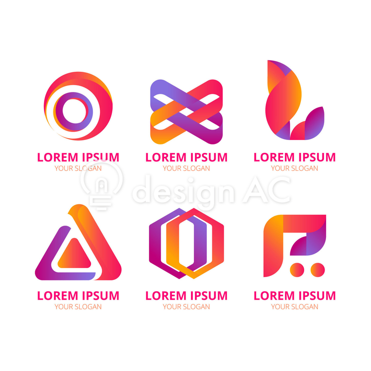 Gradation logo set 562 - Free Download - templateAC